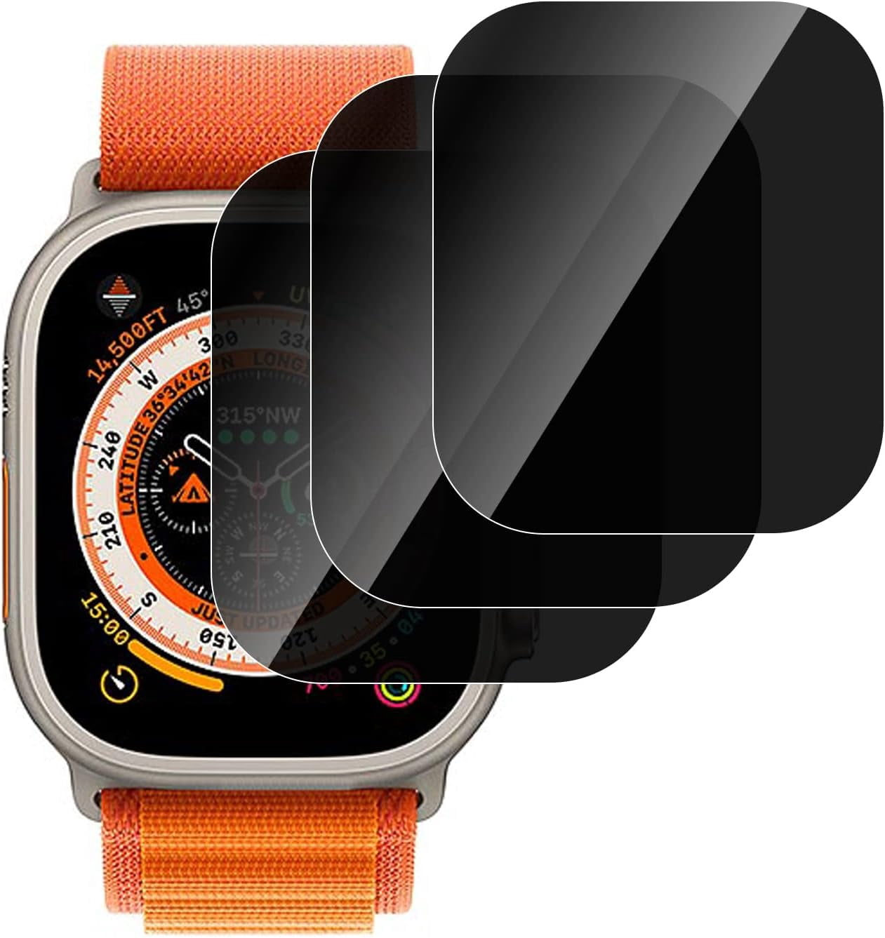 [3 Pack] Privacy Screen Protector Compatible for Apple Watch Ultra 3/2 ...