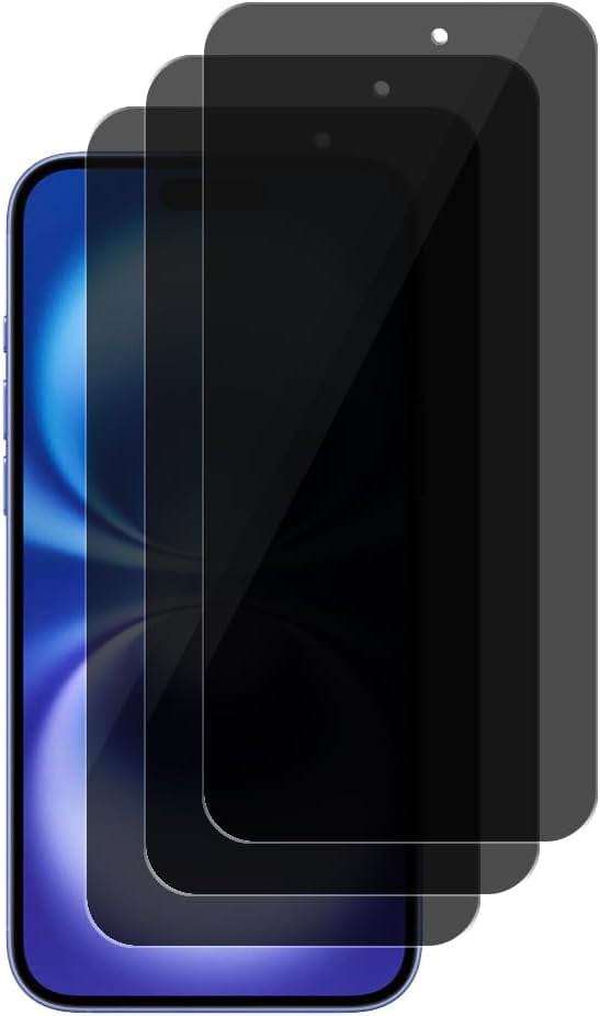3 Pack Privacy Screen Protector For iPhone 16 / iPhone 15 / iPhone 15 ...