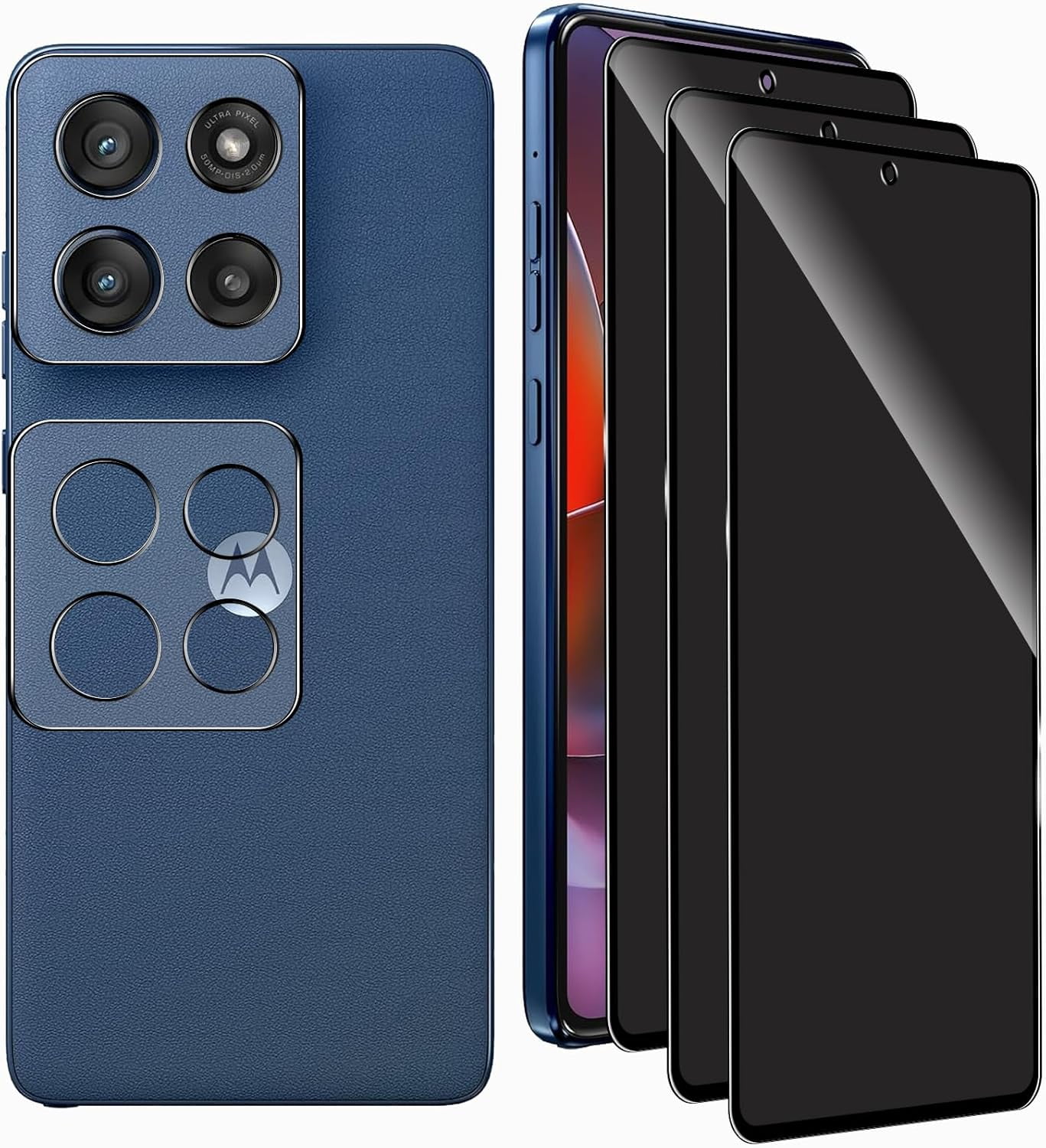 3 Pack Privacy Screen Protector for Motorola Moto G Stylus 2025 With 2 ...