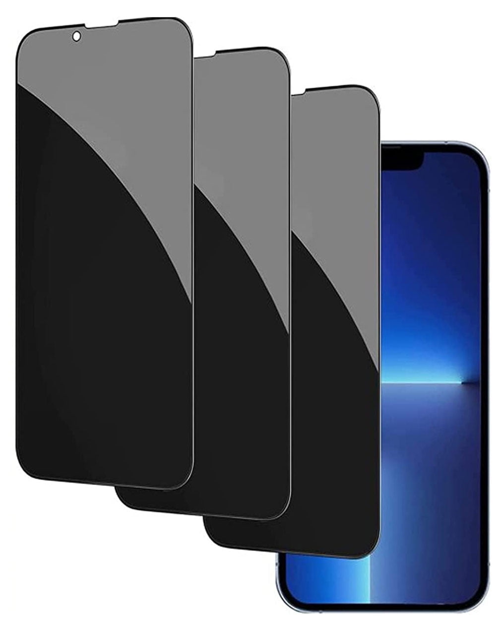 3 Pack Privacy Screen Protector Tempered Glass for iPhone 16e - Curved ...