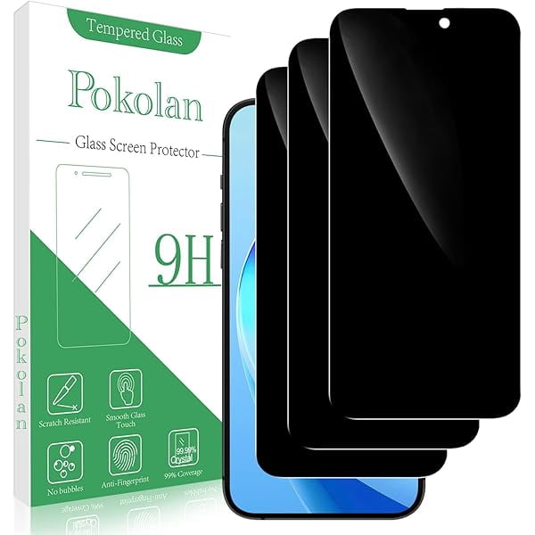 [3-Pack Privacy Screen Protector for iPhone 15 Plus, Anti Spy Tempered ...