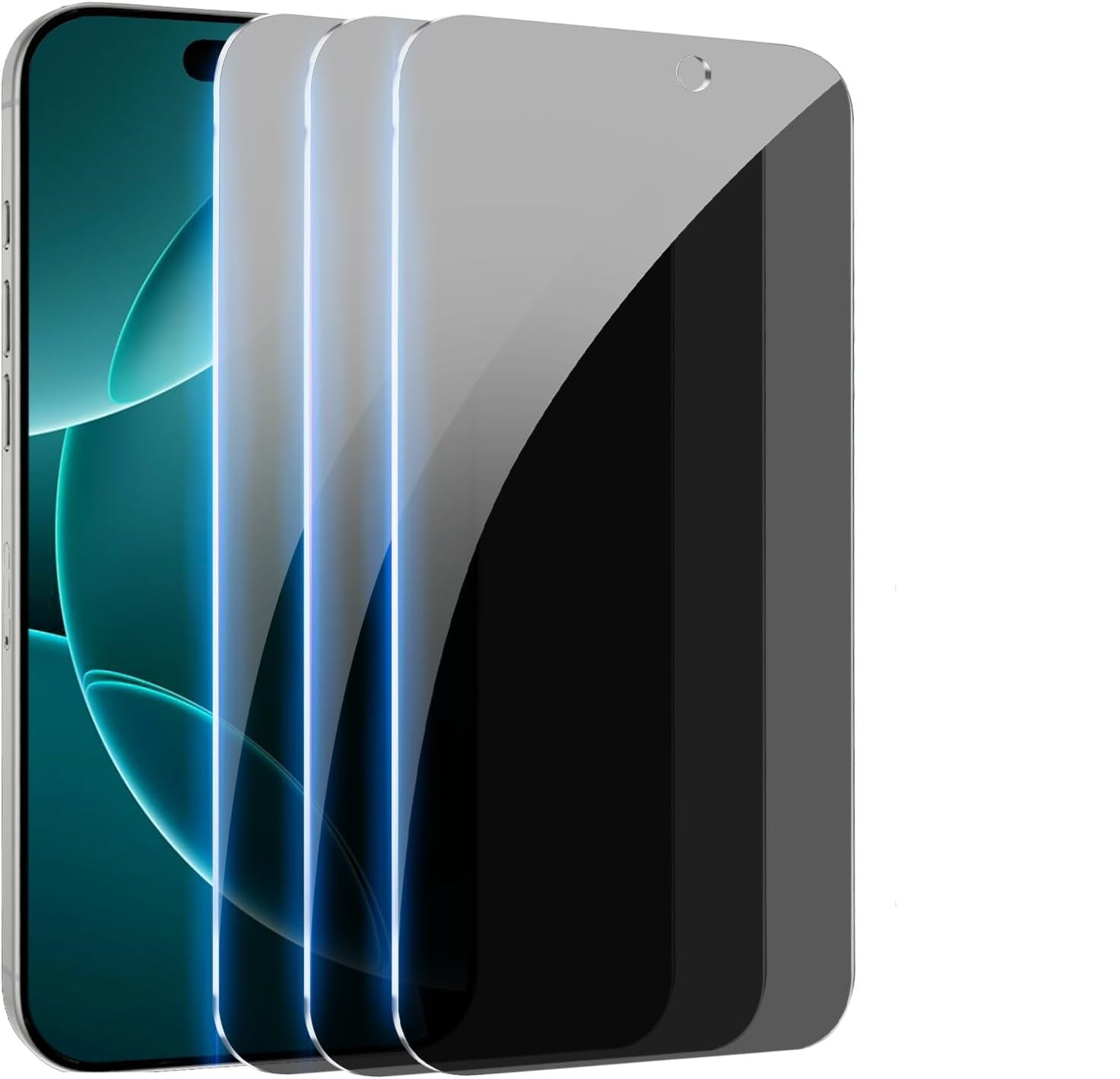 Privacy Screen Protector for iPhone 15 Pro max/15 Plus - 3 Pack, 9H ...
