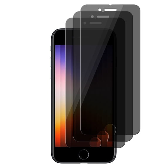 UZWZW 3 Pack Privacy Screen Protector, 9H Tempered Glass, for iPhone SE ...