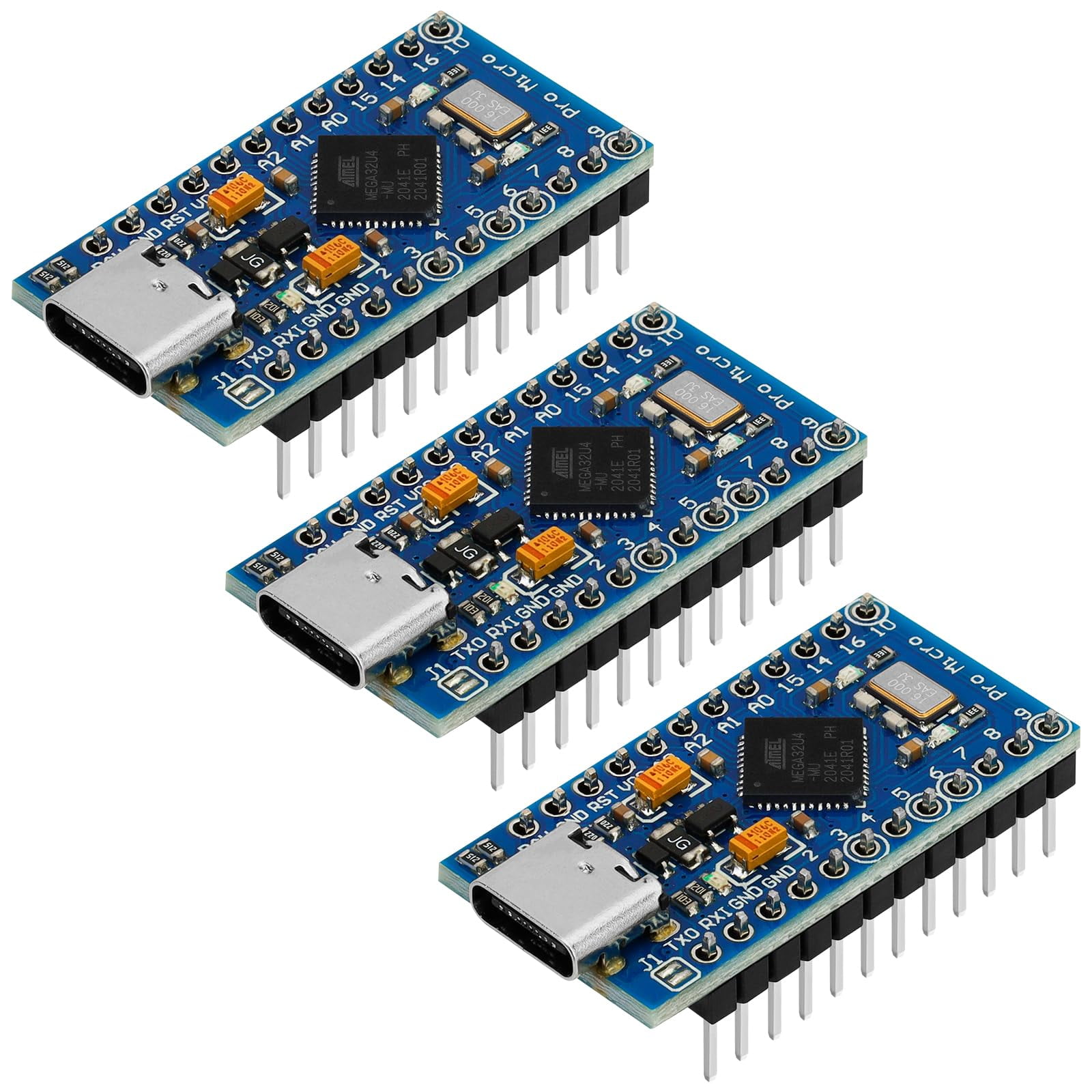 3 Pack Pro Micro SSF20 Board Module Atmega32U4 5V 16MHz USB Programming Development Board Micro ...