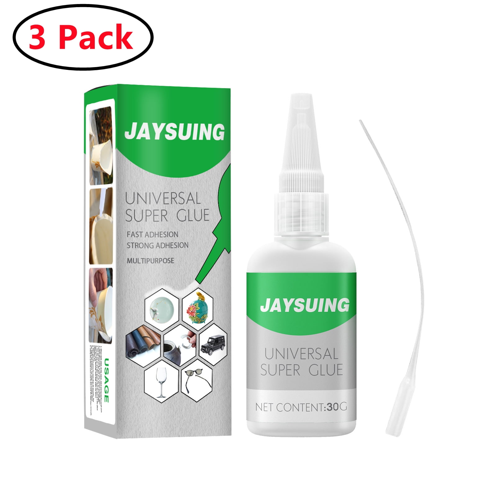 3 Pack Professional Grade Cyanoacrylate (CA) Super Glue - 30 Grams ...
