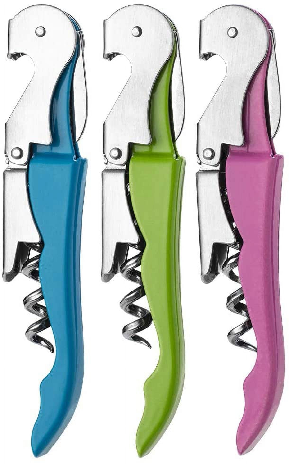 3 Pack Professional Waiter Corkscrew with Foil Cutter and Bottle Opener ...