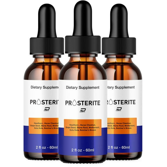 (3 Pack) Prosterite Drops for Prostate Health - Bladder Urinating ...