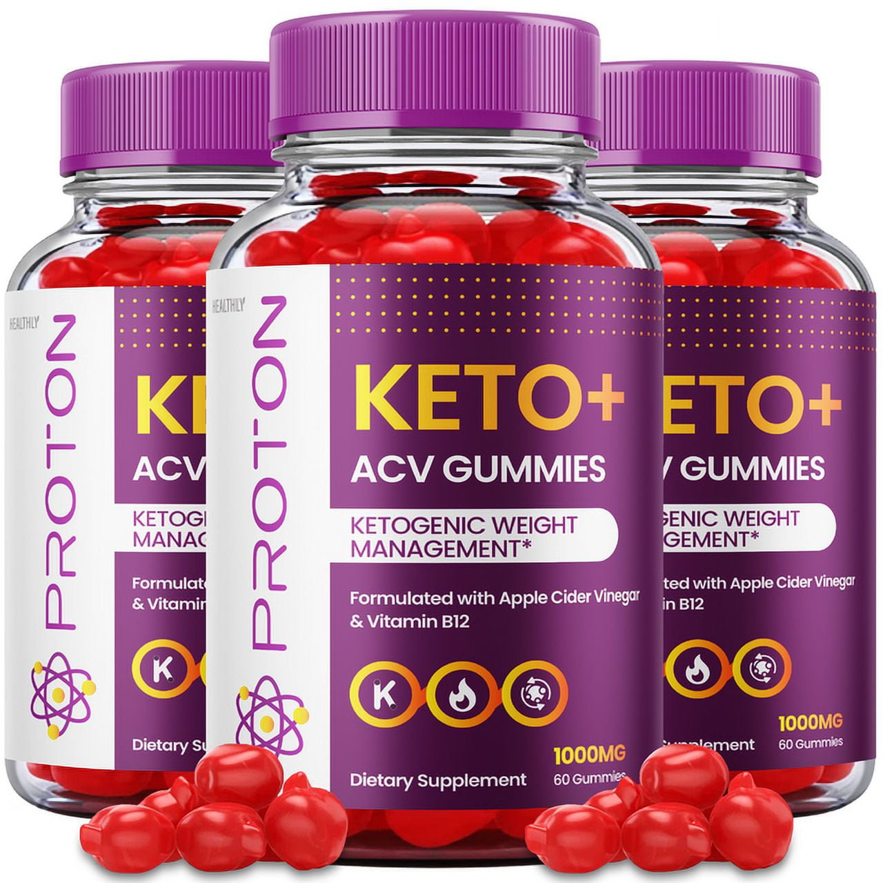 (3 Pack) Proton Keto Gummies - Official Formula - Proton Keto Acv ...