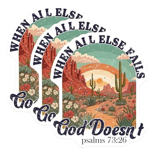 (3 Pack) Psalms 73 26 Decals - God Doesn't Fail - Christian Laptop ...
