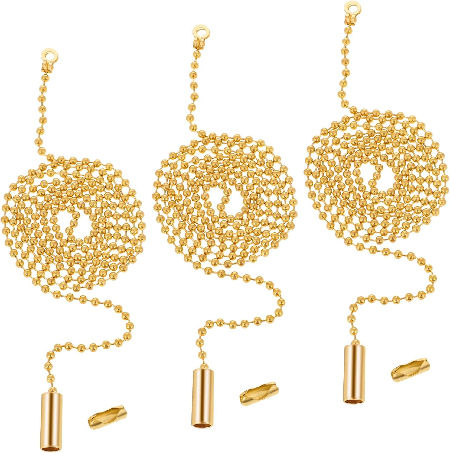 3 Pack Pull Chain String Extension Gold Ceiling Fan Pull Chain ...