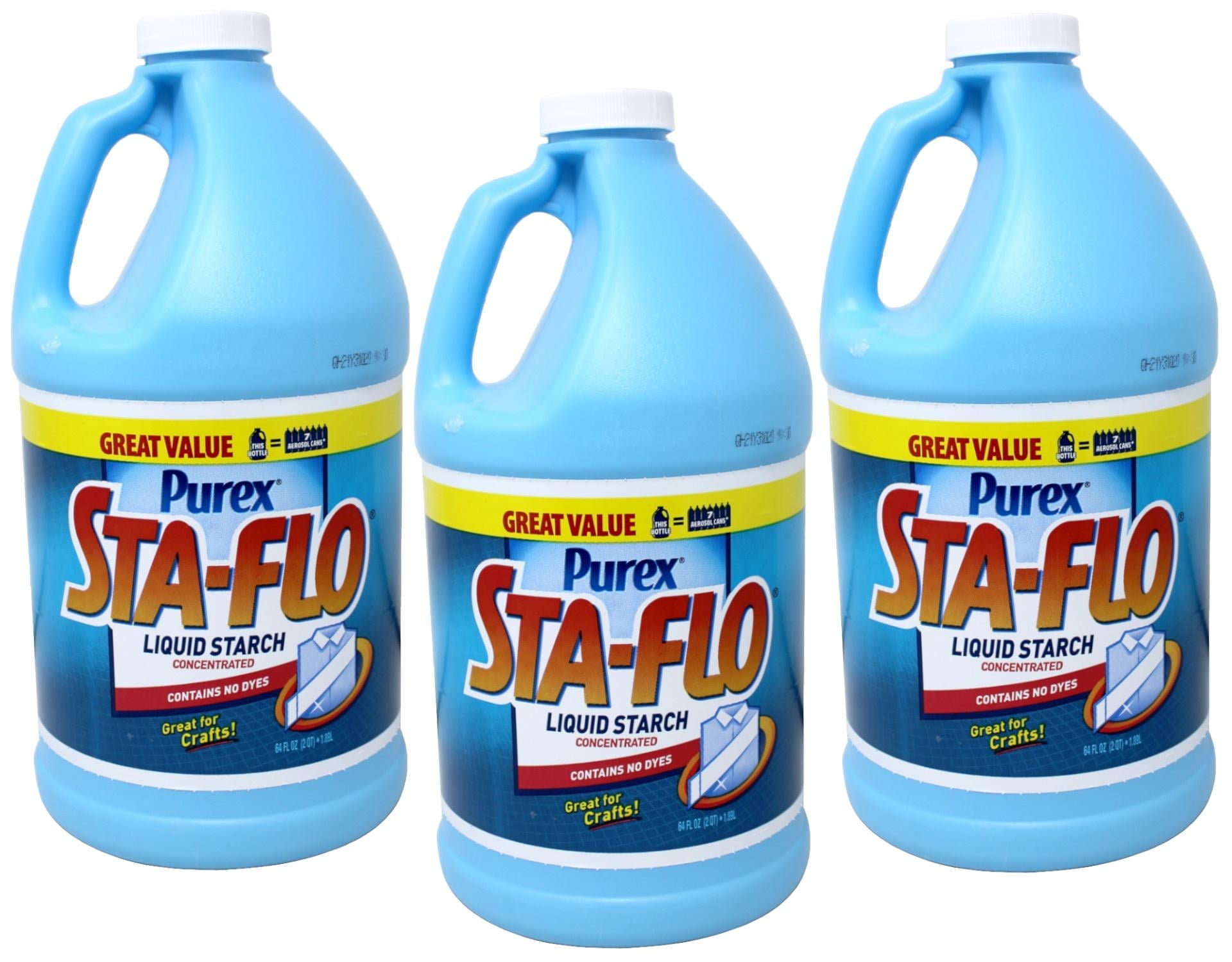 Purex Sta-Flo Concentrated Liquid Starch, 3 Pack, Great for Ironing ...