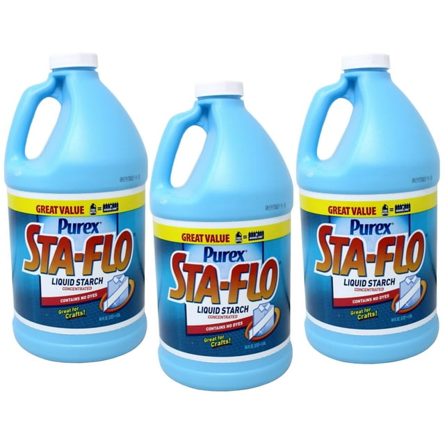 Purex Sta-Flo Concentrated Liquid Starch, 3 Pack, Great for Ironing ...