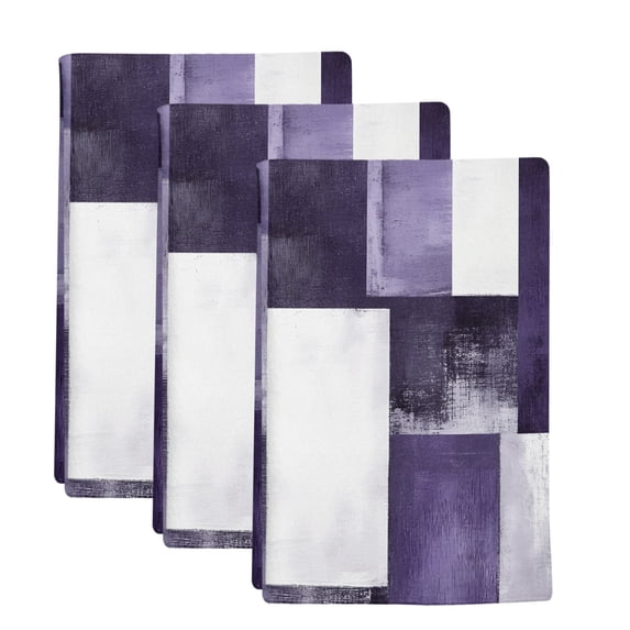 3 Pack Purple Abstract Kitchen Towels Modern Rustic Geometric Color ...