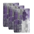 3 Pack Purple Grey Kitchen Towels Modern Graffiti Brush Art Abstract ...