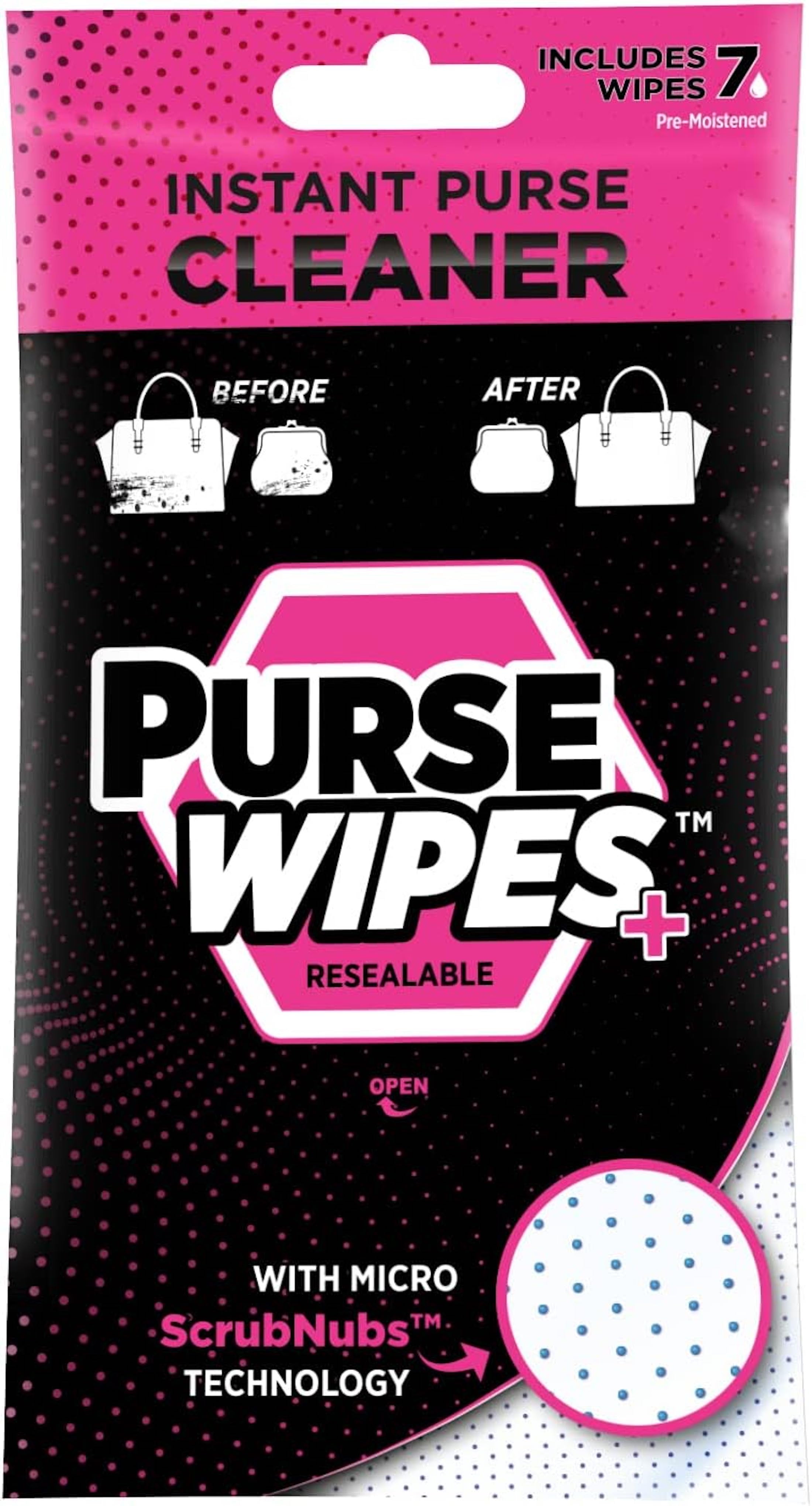 3 Pack PurseWIPES+ Instant Purse Cleaning Wipes - Walmart.com