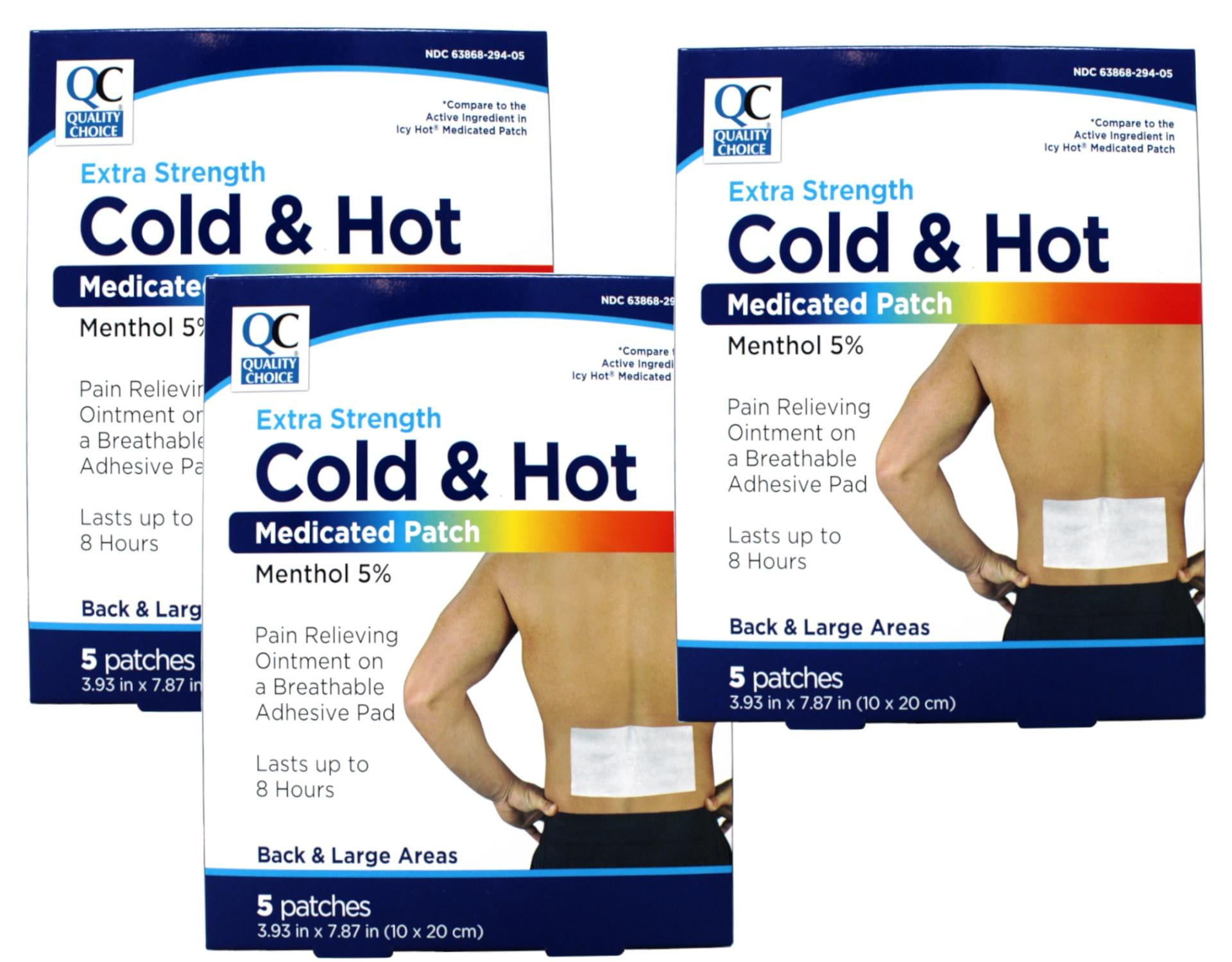 3 Pack - Quality Choice Extra Strength Menthol 5% Cold & Hot X/S ...