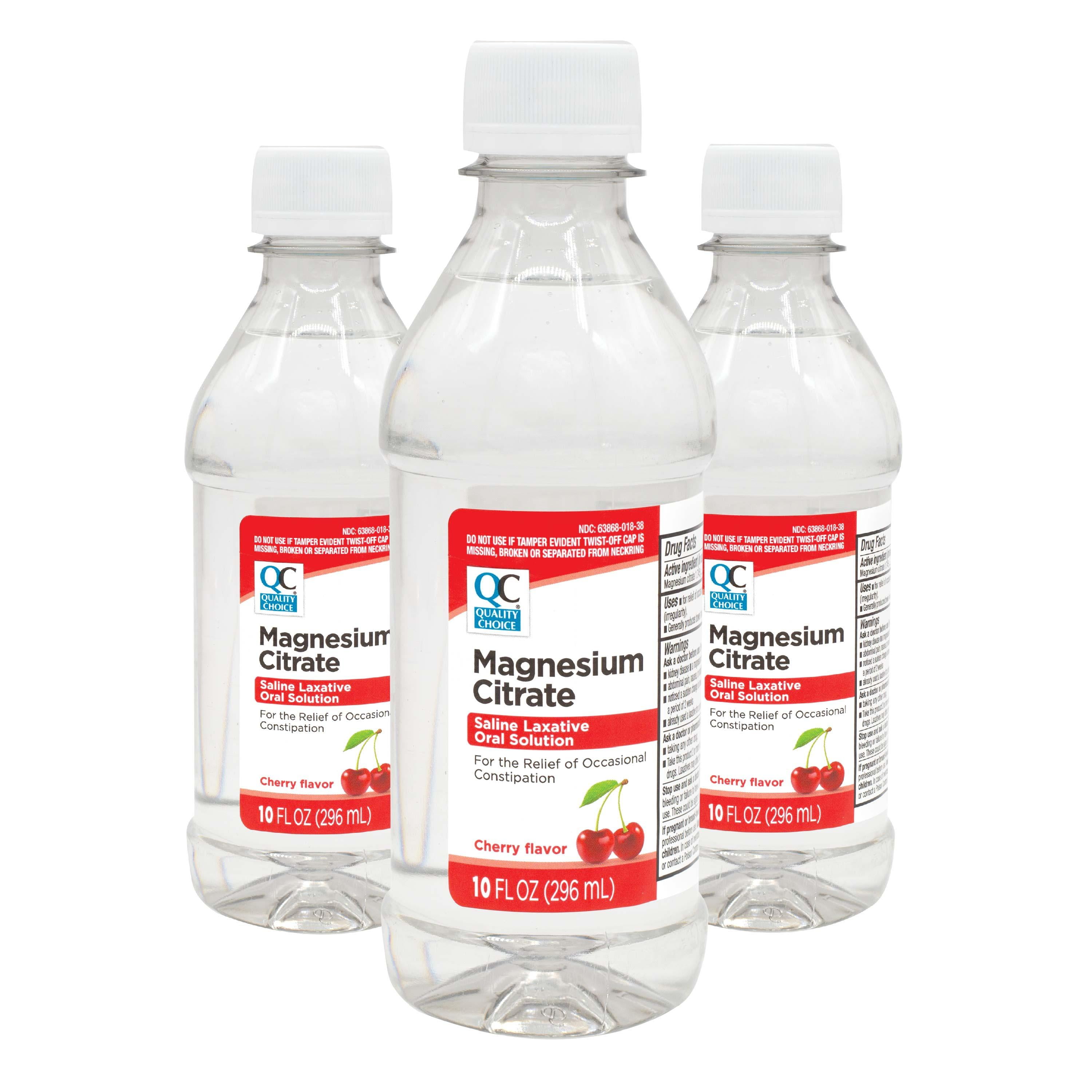 3 Pack - Quality Choice Magnesium Citrate, Saline Laxative Oral Solution for the Relief of ...
