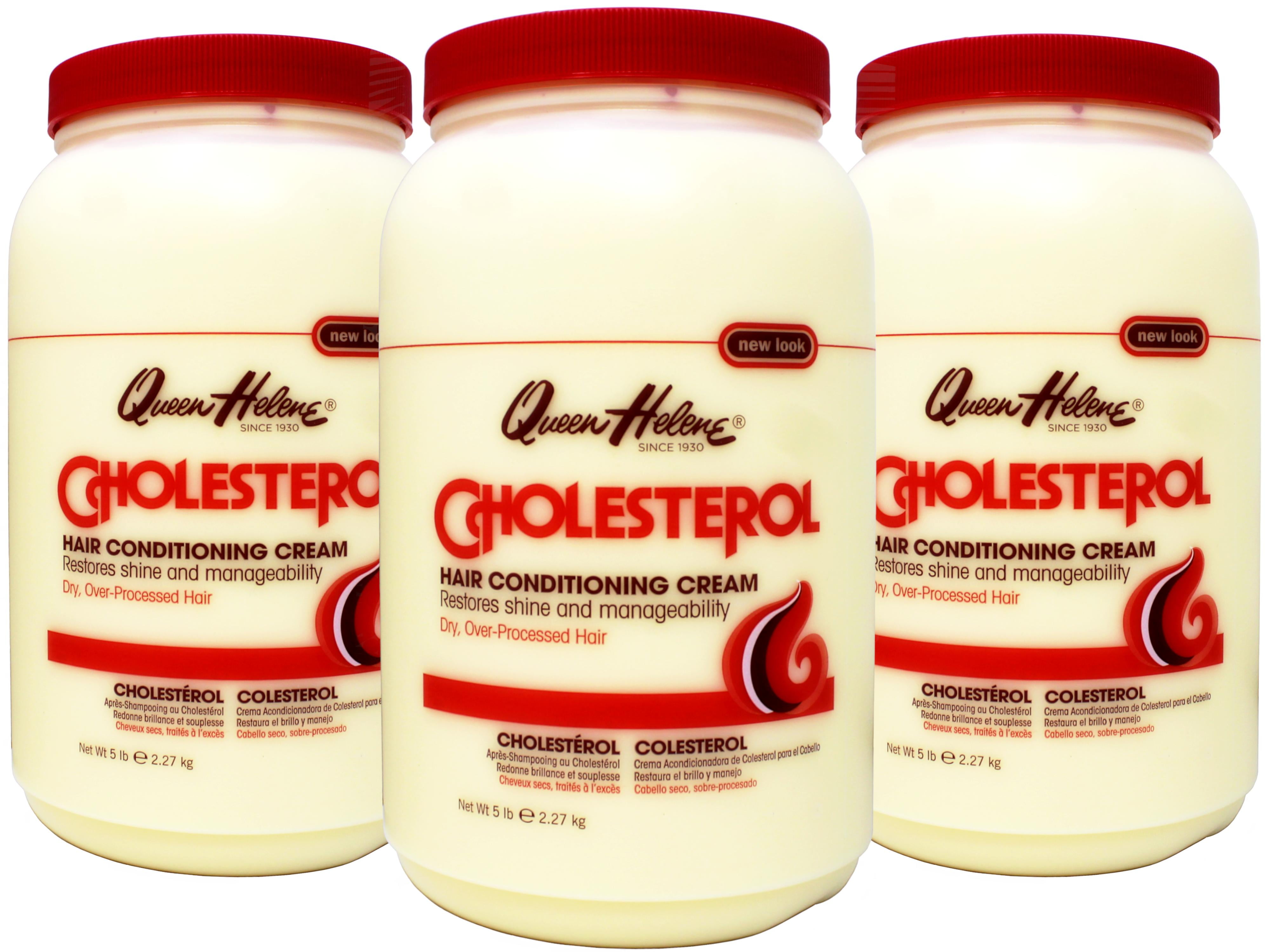 3 Pack - Queen Helene Cholesterol, Hair Conditioning Cream, Restores ...