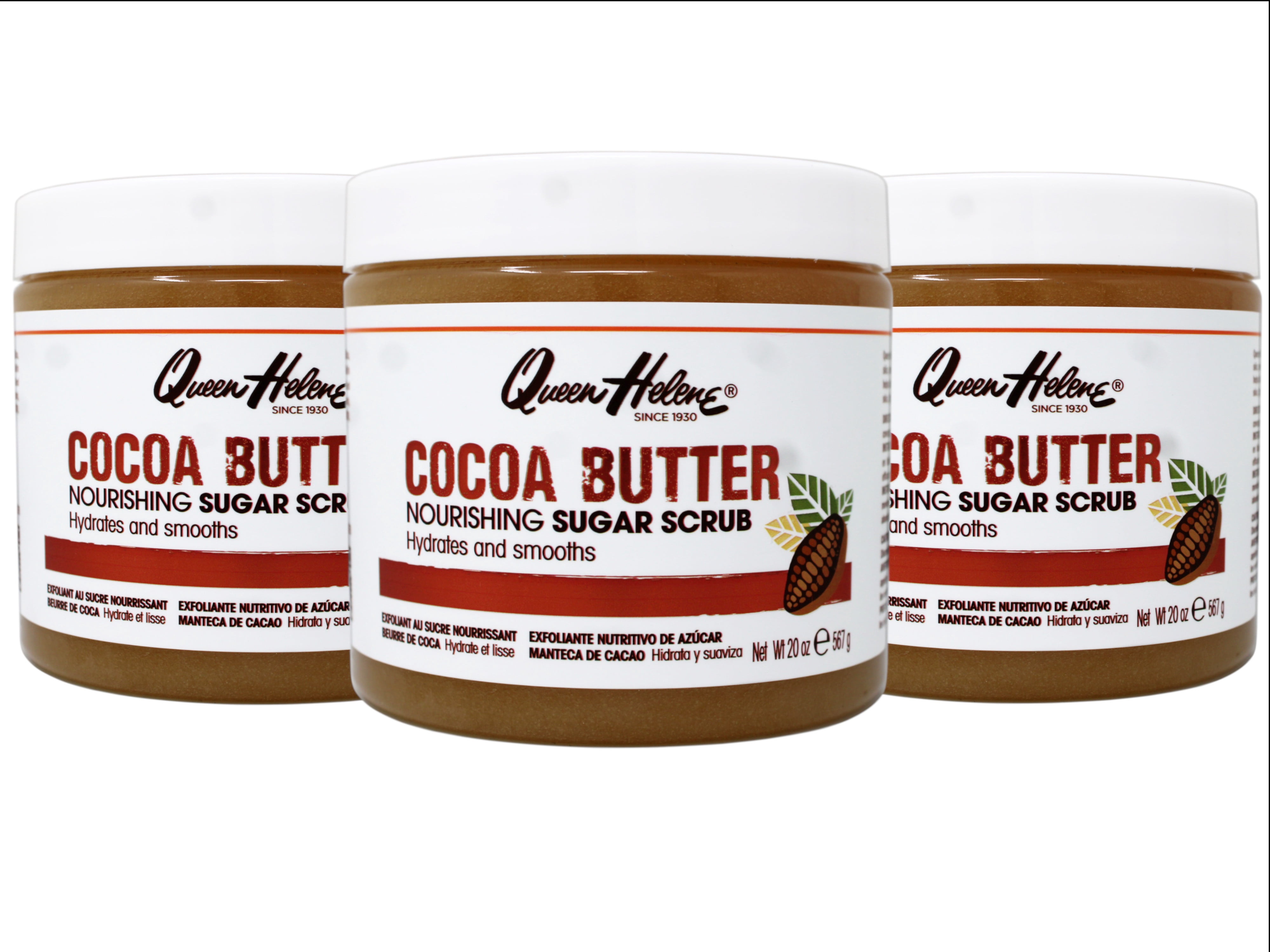 3 Pack - Queen Helene Nourishing Cocoa Butter Sugar Scrub, Hydrates and ...