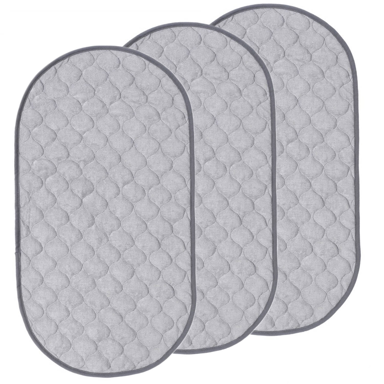 3 Pack Quilted Thicker Waterproof Cradle Sheet, Washable Reusable ...