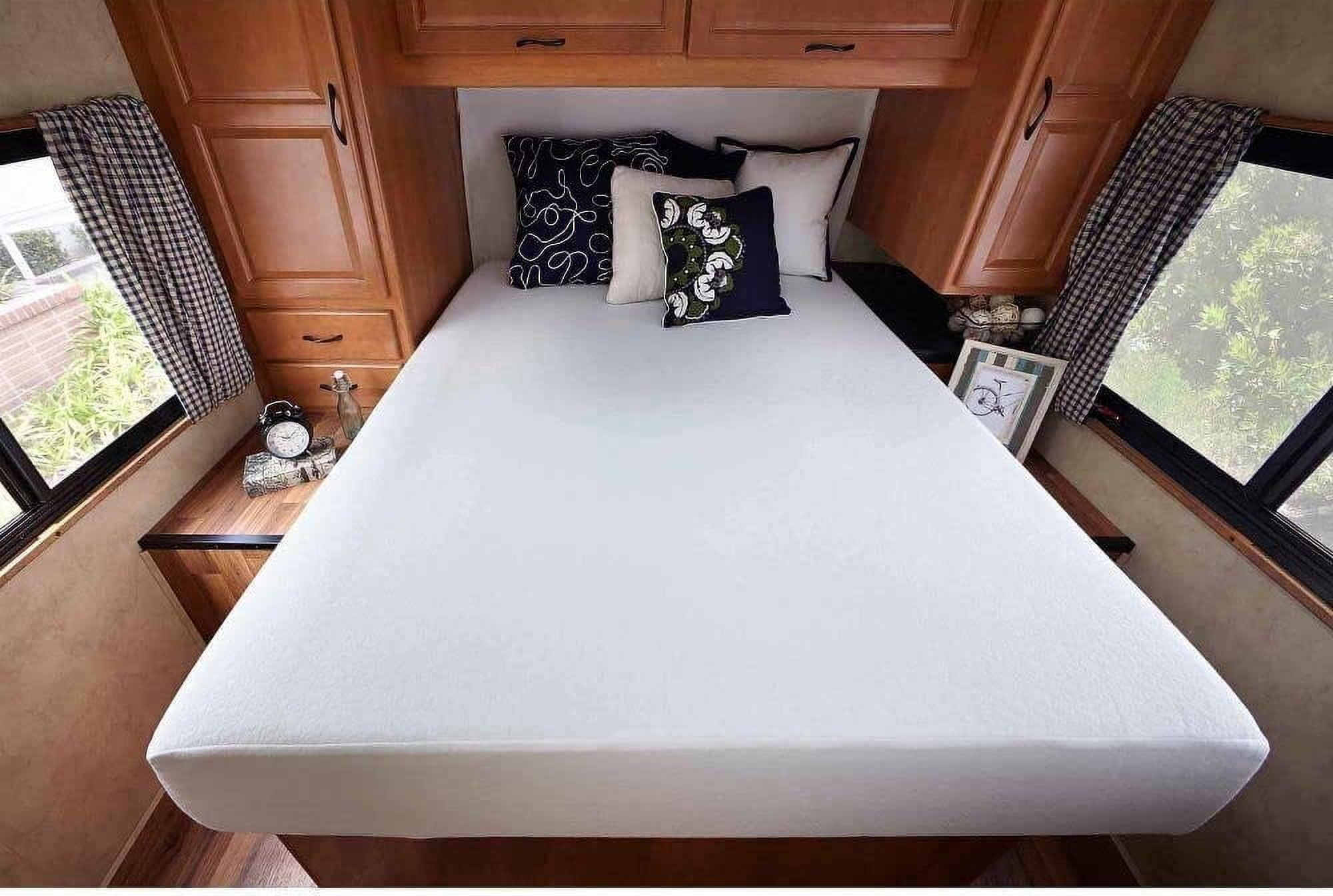 RV King Size Mattress Fitted Sheets - 3 Pack, White, 300TC 60/40 ...