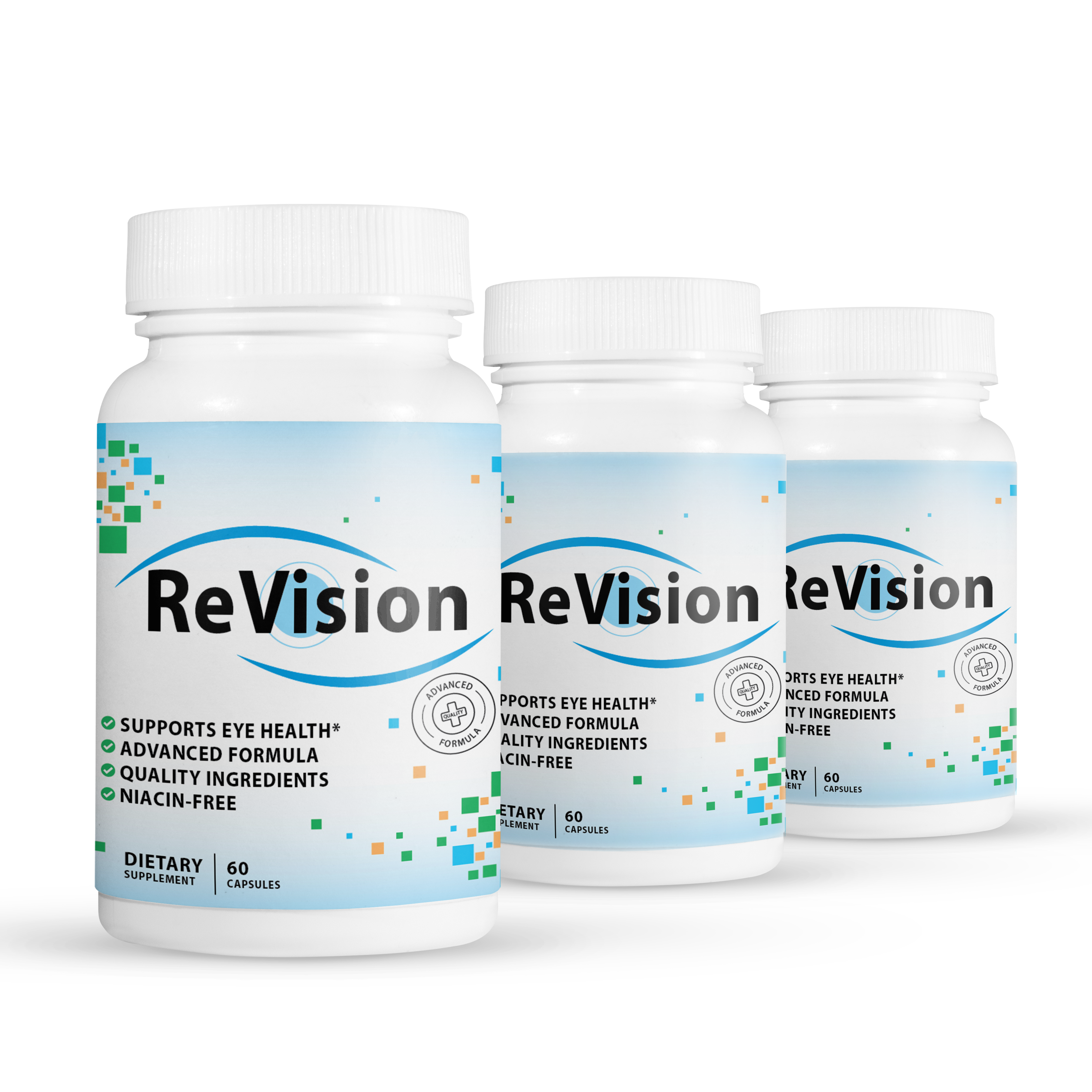 3 Pack ReVision Advanced Vision Supplement Supports Eye Health 60 ...