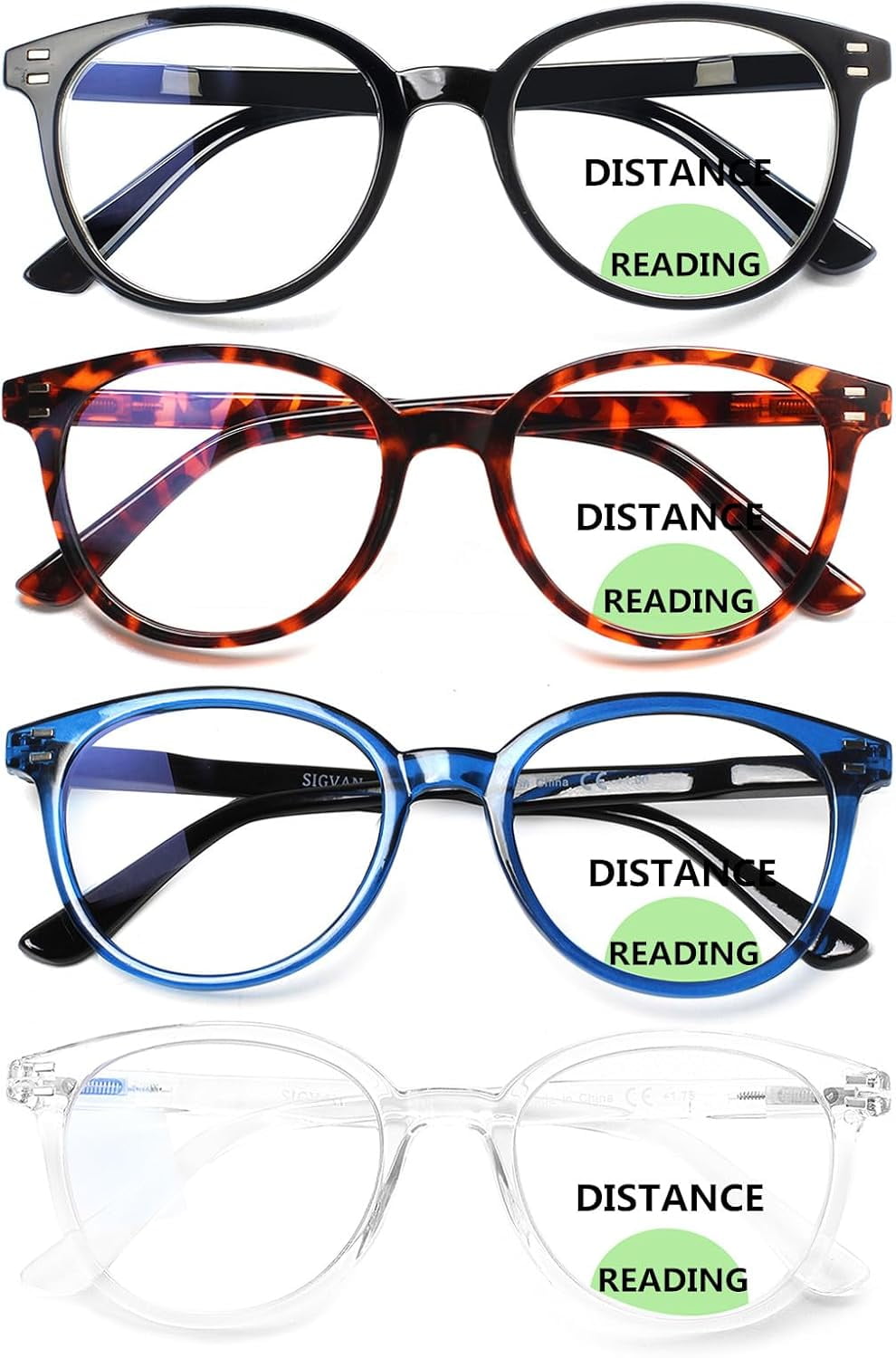 3 Pack Reading Glasses Spring Hinge Stylish Readers Black/Tortoise for ...