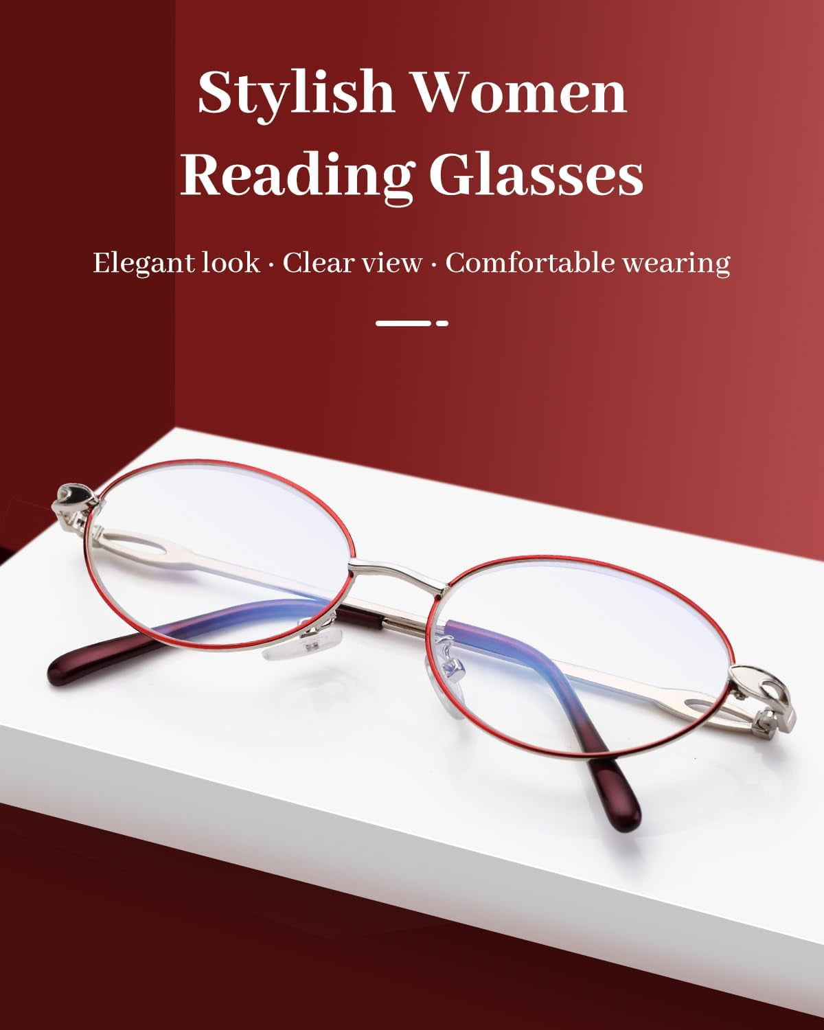 3 Pack Reading Glasses for Women Blue Light Blocking Computer Readers ...