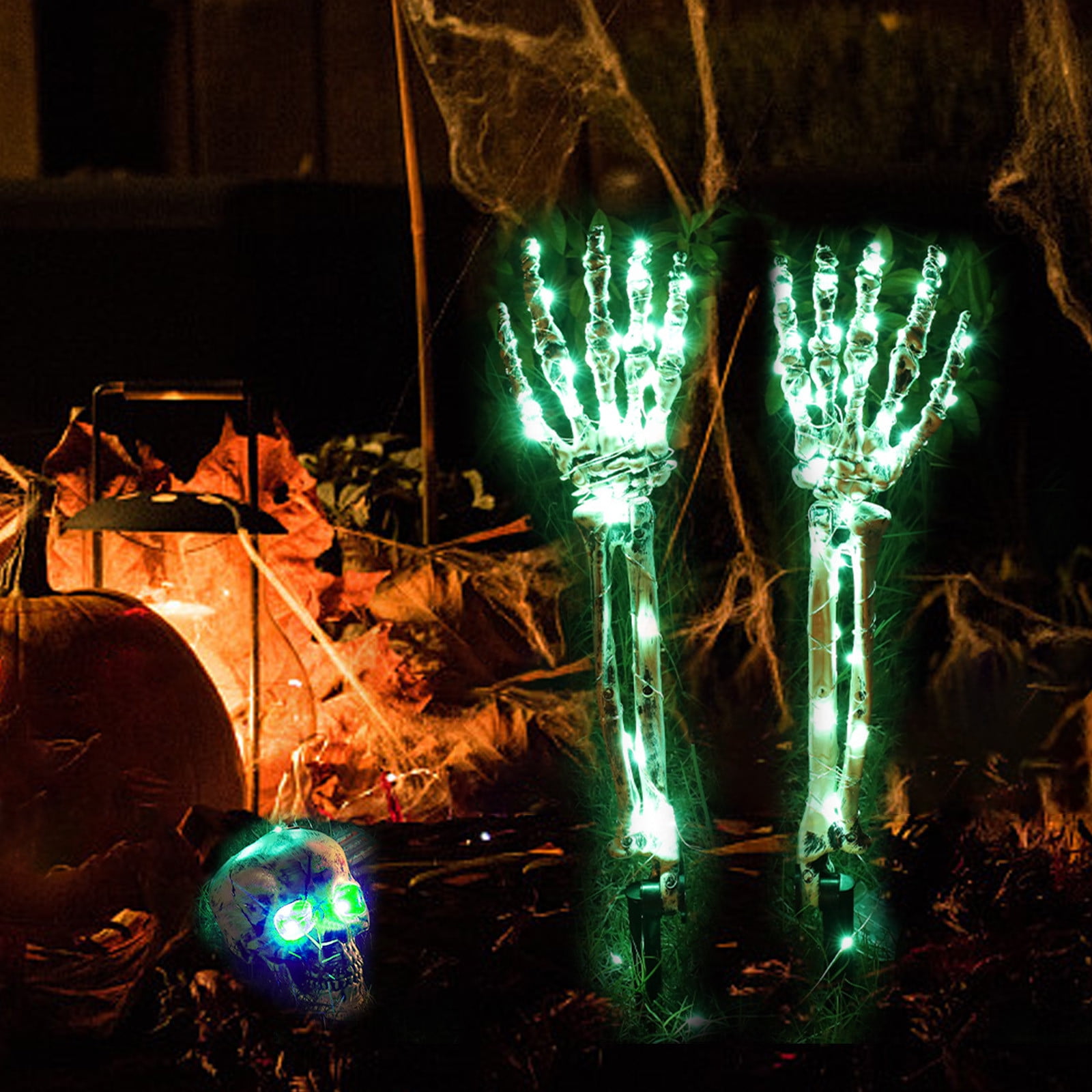 3 Pack Realistic Looking Skeleton Stakes Graveyard Yard Stakes ...