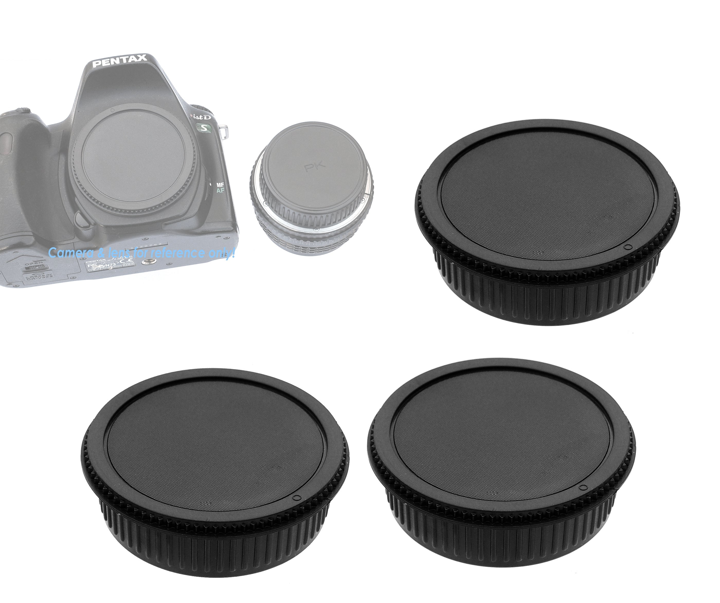 (3-Pack) Rear Lens Cap for Pentax K Mount, PK Lens Cap, Kmount Lens ...