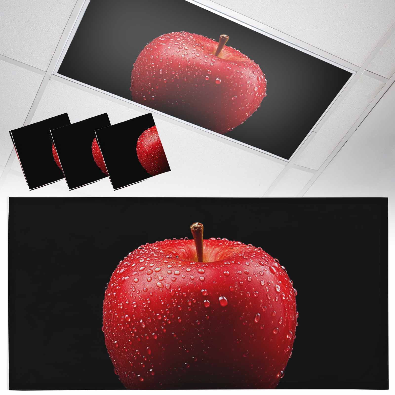 3 Pack Red Fruit Fluorescent Light Covers for Ceiling Lights Real Black ...