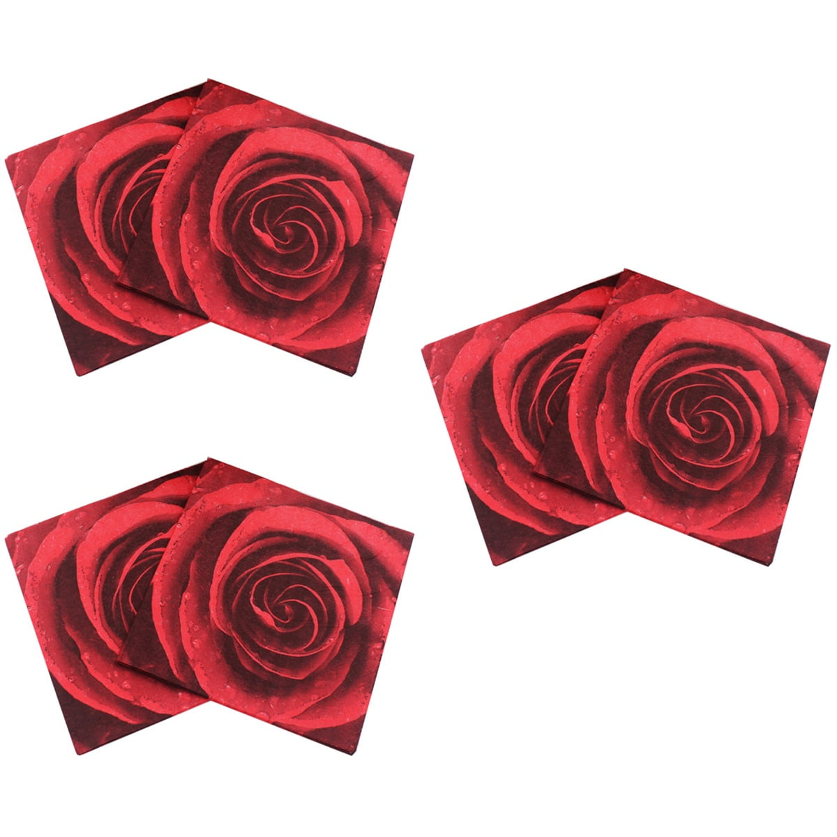 3 Pack Red Rose Napkins Roses Paper Unique and Vivid - Walmart.com