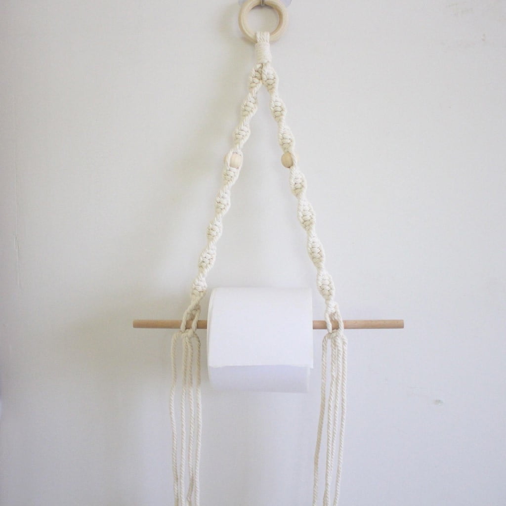 Wooden Floating Shelf | Roll Paper Wall Hanger | 30cm/11.81" Length ...