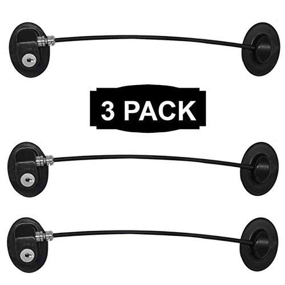 3 Pack Refrigerator Door Locks with 6 keys, File Drawer Lock, Freezer ...