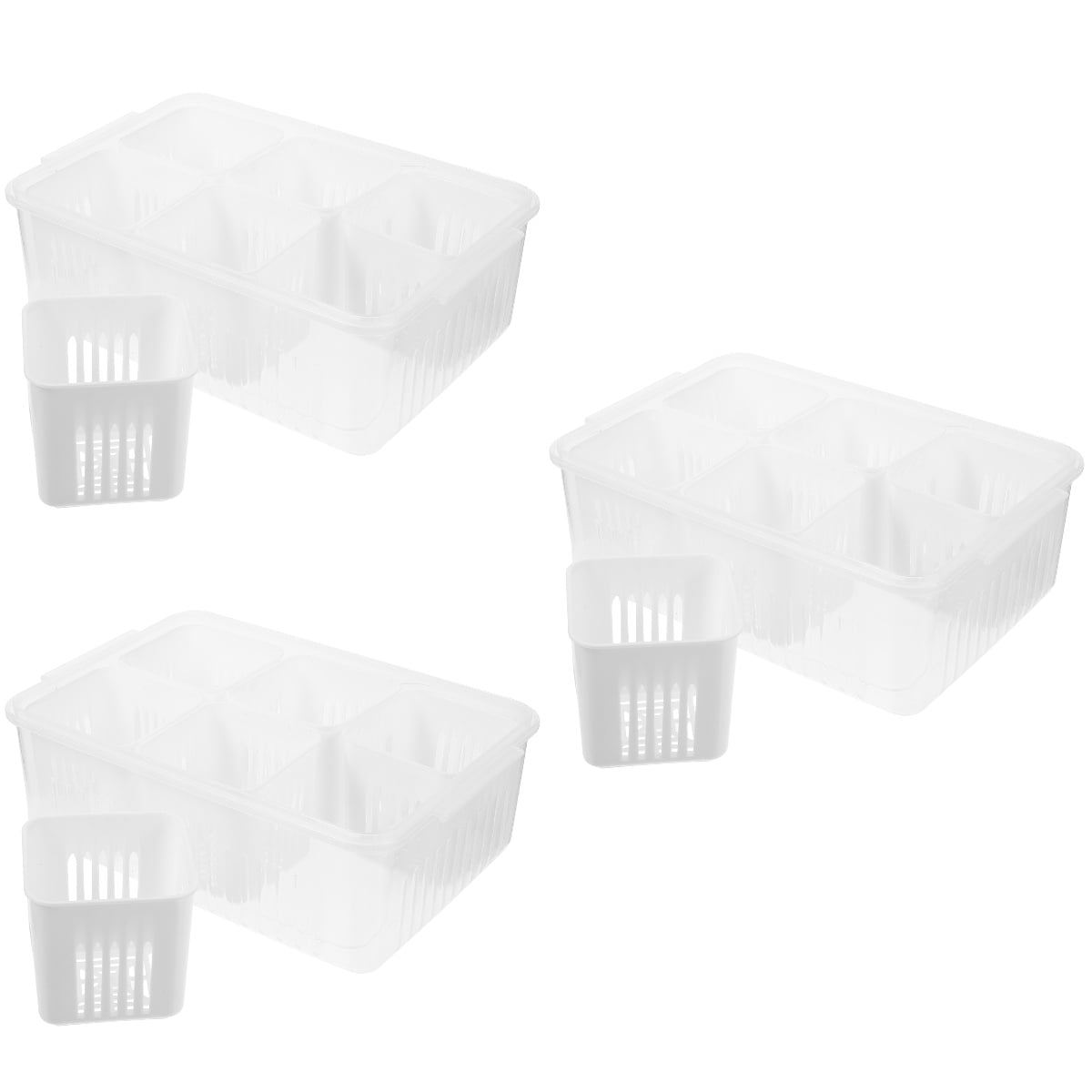 3 Pack Refrigerator Fridge Egg Storage Box Plastic Container Terrarium Sealed Agricultural