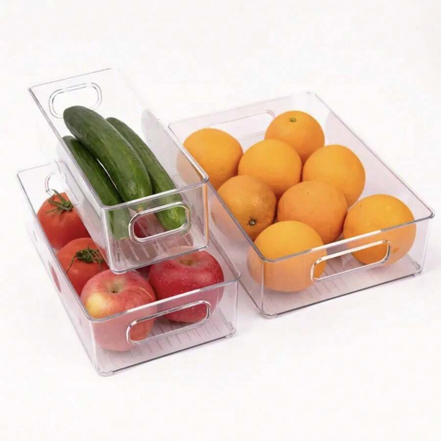 3 Pack Refrigerator Organizer Bins Stackable Fridge Food Storage Box ...