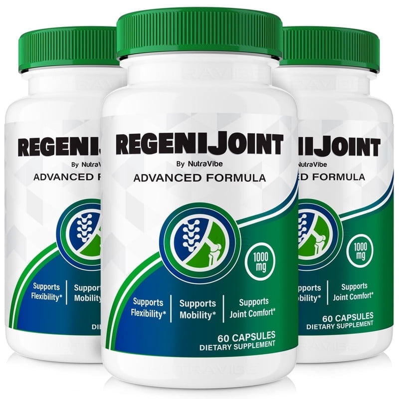 (3 Pack) RegeniJoint Capsules – Natural Joint Support Formula for ...