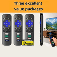 3-Pack Replacement Remote Control for Roku TV, Compatible with TCL ...