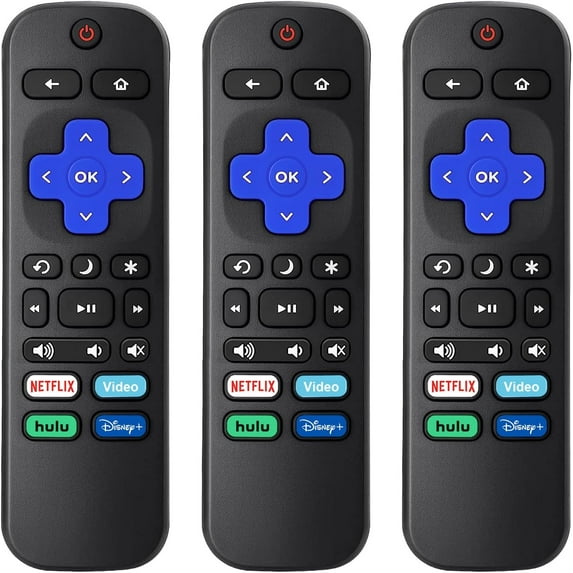 3 Pack Replacement Remote for -TV-Remote,Compatible All Onn-Hisense-TCL ...