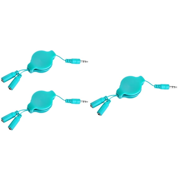 3-Pack Retractable Headphone Splitters – Dual 3.5mm Audio Sharing Cable ...