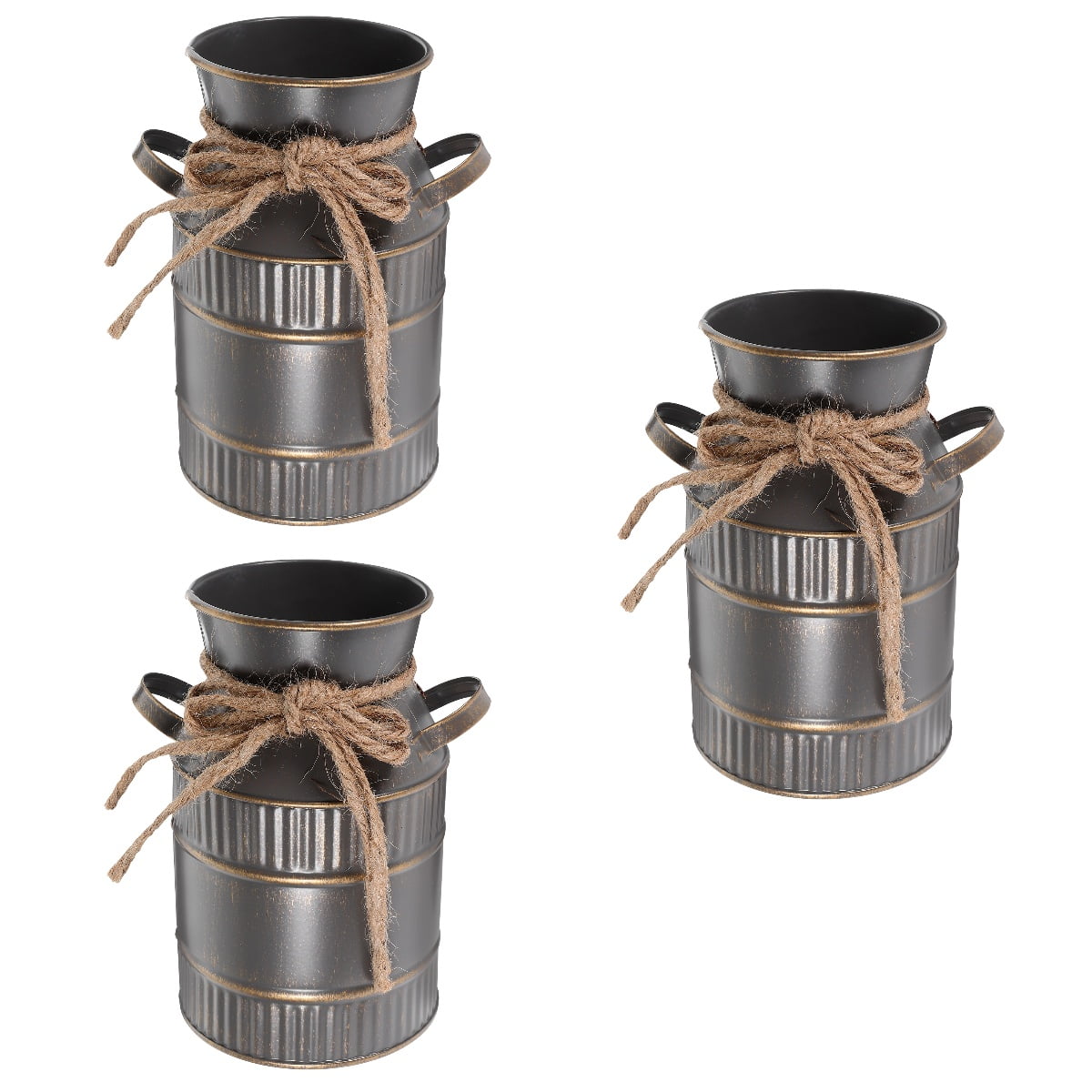 3 PCS Milk Can Vases for Flowers Vintage Home Decor Retro Bottle ...