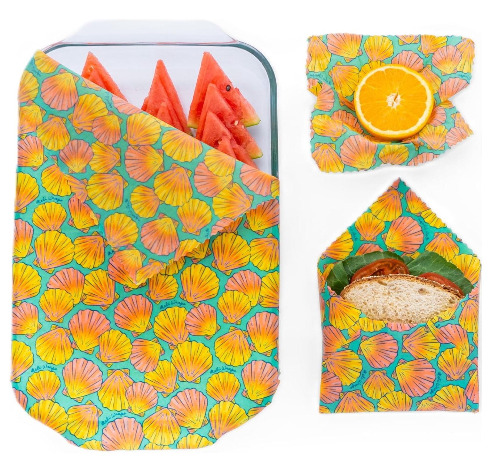 3-Pack Reusable Beeswax Wraps for Food, Eco-Conscious Food Storage ...