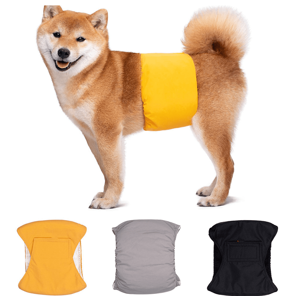 3 Pack Reusable Dog Belly Bands Dog Diapers Washable Male Puppy Wraps ...
