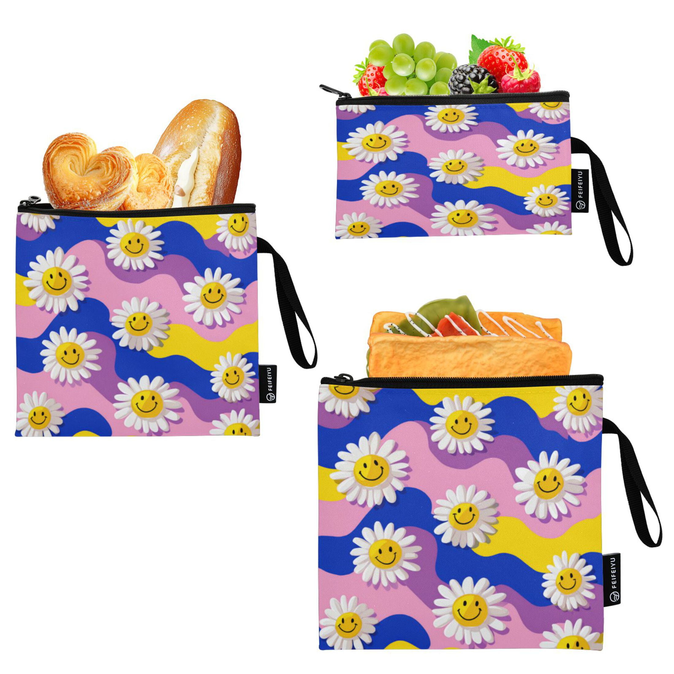 3 Pack Reusable Food Storage Bags Eco-Friendly Food-Grade EVA Film ...
