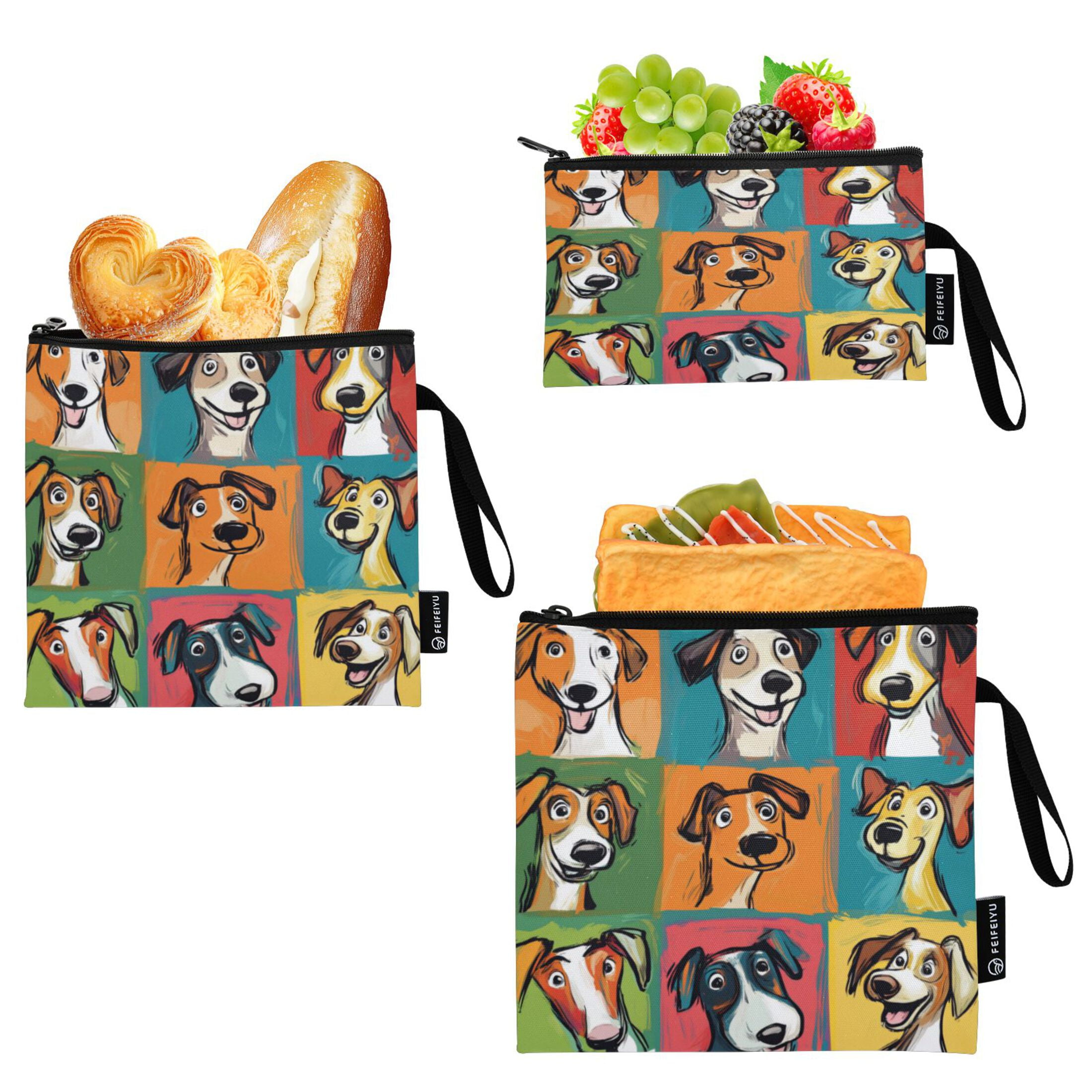3 Pack Reusable Food Storage Bags Eco-Friendly Food-Grade EVA Film ...
