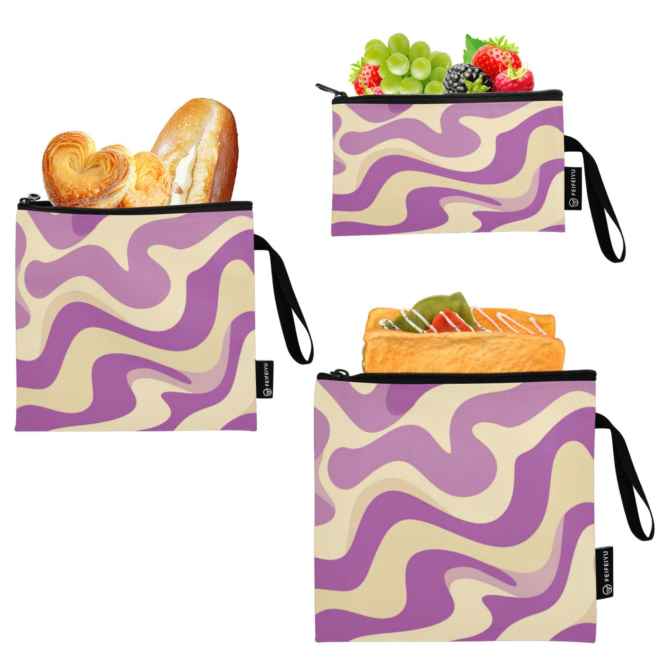 3 Pack Reusable Food Storage Bags Eco-Friendly Food-Grade EVA Film ...