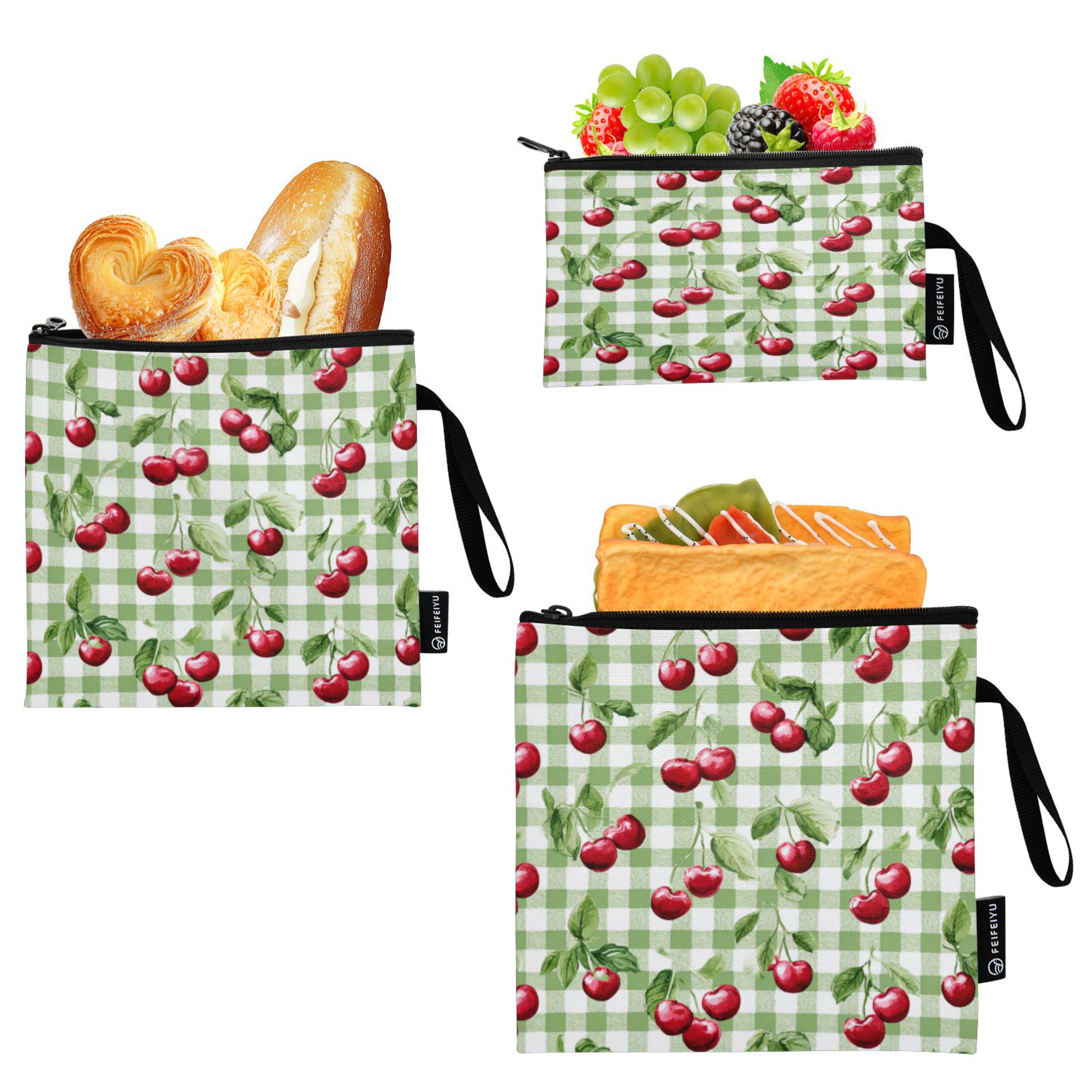3 Pack Reusable Food Storage Bags Eco-Friendly Food-Grade EVA Film ...