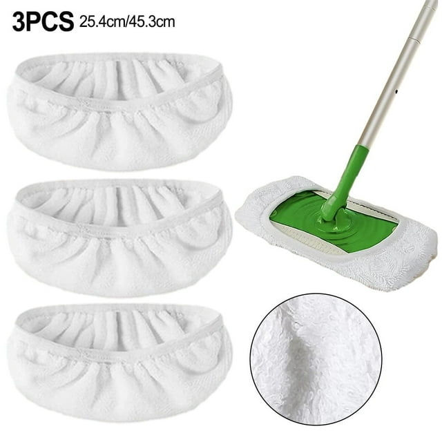 3 Pack Reusable Mop Pads For Swiffer Sweeper Mop Cleaning Refills Dust Mop Covers For Wet Dry