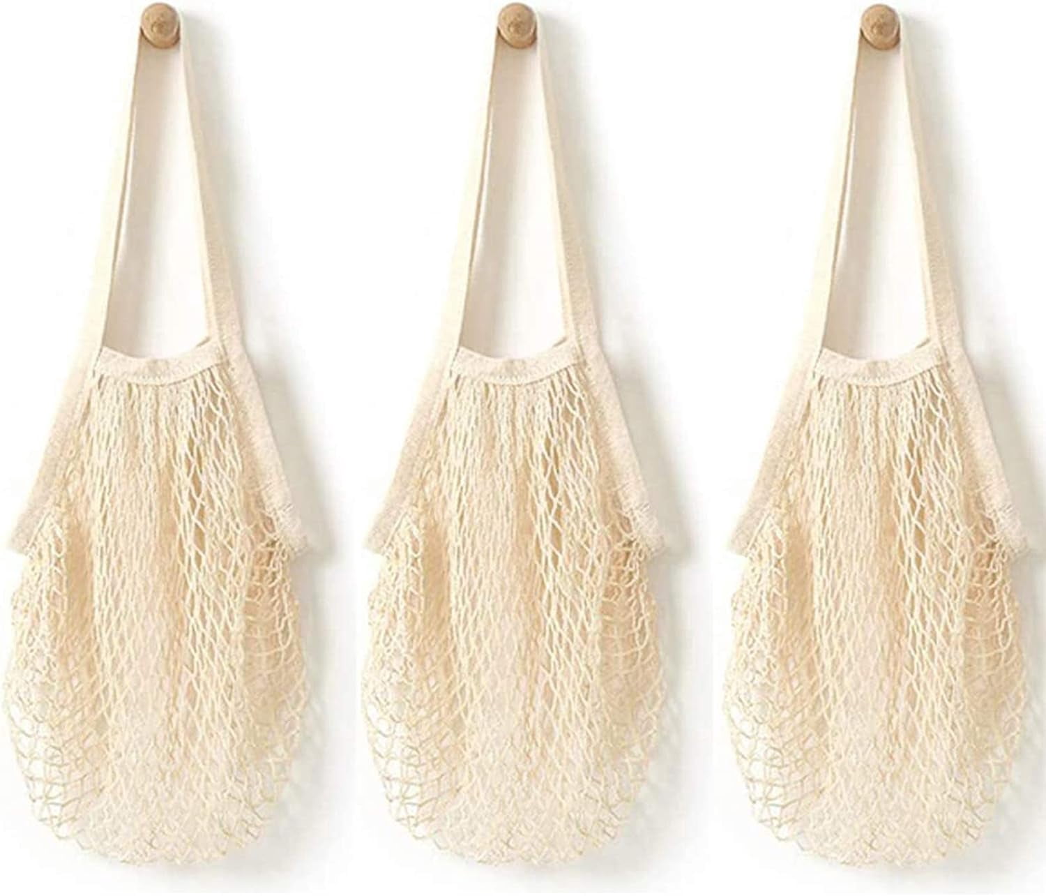3 Pack Reusable Produce Bags Cotton Mesh Grocery Bags, Washable ...