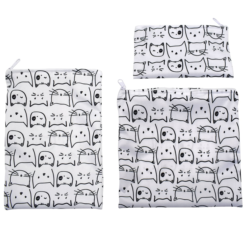 3 Pack - Reusable Sandwich Bags Dishwasher Safe Durable Washable Quick ...